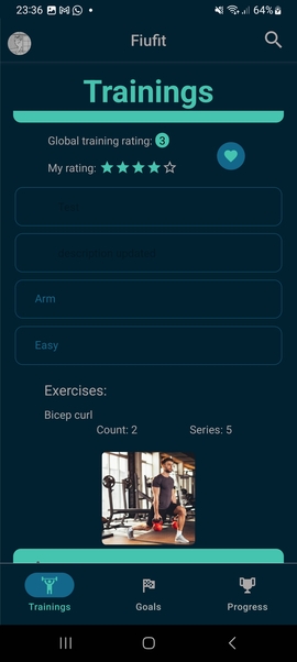 Manual de usuario - Entrenamientos | FIU-FIT